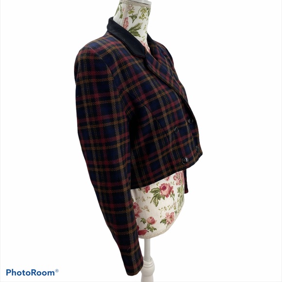 Maria Jose Navarro | Jackets & Coats | Crop Vtg Plaid Double Breasted ...